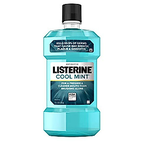 Listerine Antiseptic Mouthwash, Cool Mint 33.8 oz (Pack of 2)