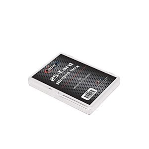 BCW Hinged Trading Card Box - 25 Count (Pack of 1) | Clear Plastic Card Storage Box with Snap Lock for Baseball, Pokemon, MTG & Business Cards | Durable Plastic Card Case for Display & Protection