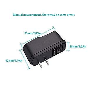 Snsnlent 5V 2A AC DC Adapter with 5.5 x 2.5mm Charger US Plug 5V 2A Power Adapter 5V 2A 1A Switching Power Adapter 5V 2000ma Switching Power Supply Charger DC Connector Jack 5.5mmx2.1mm