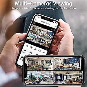 Indoor Security Camera, 2K Pet Camera 360° WiFi Home Security Camera Indoor Camera Wireless with Phone App,with 2-Way Talk, Night Vision Motion Movement Detection,Sd & Cloud Storage, Alexa Compatible