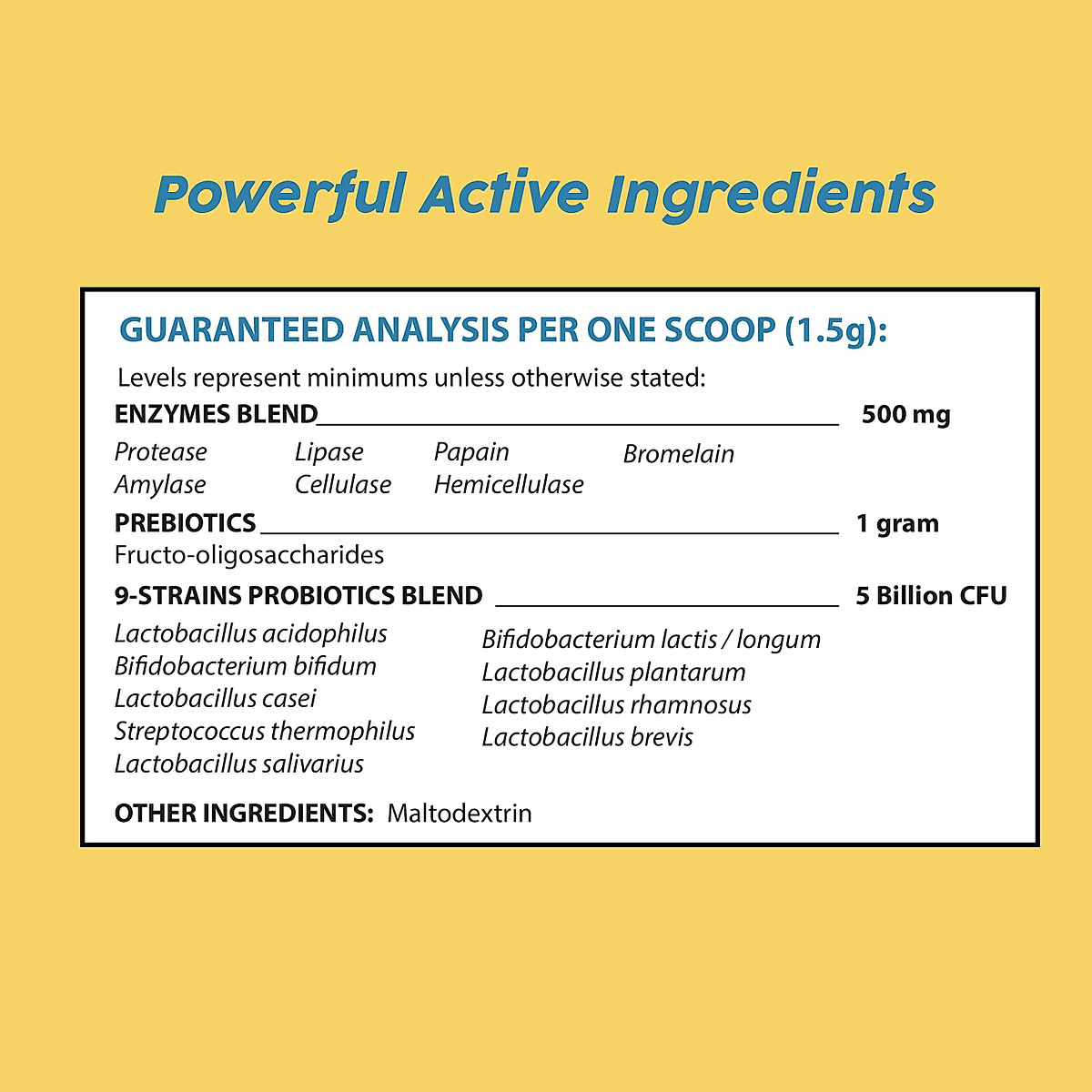 Dog Probiotics, Cat Probiotics, Probiotics for Dogs, Probiotics for Cat, 5 Billion CFUs + Prebiotics + Digestive Enzymes for Digestive Health & Immune Support, Skin & Coat, Dog Probiotic, 90 Grams