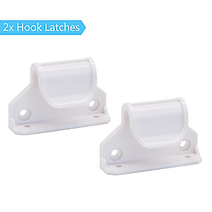 KISKIZ Retractable Baby Gates Extra Wide Baby Gate Replacement Parts Kit Retractable Dog Gate Full Set Wall Mount Accessories Extra Long Baby Gate Hardware with Brackets, Latches, Hooks, Screws, White