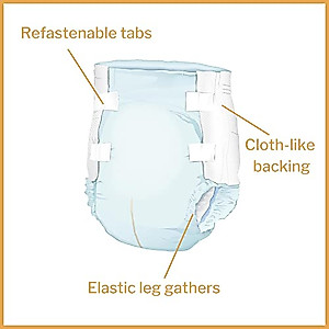 McKesson Classic Briefs, Incontinence, Light Absorbency, Large, 18 Count, 4 Packs, 72 Total