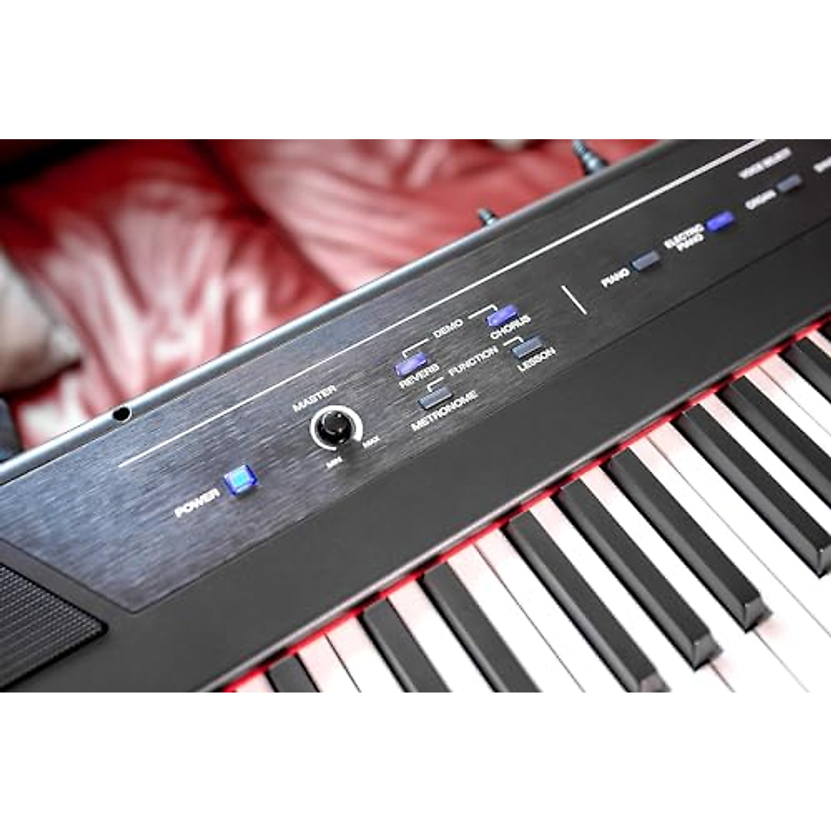 Alesis Recital – 88 Key Digital Piano Keyboard with Semi Weighted Keys, 2x20W Speakers, 5 Voices, Split, Layer and Lesson Mode, FX and Piano Lessons