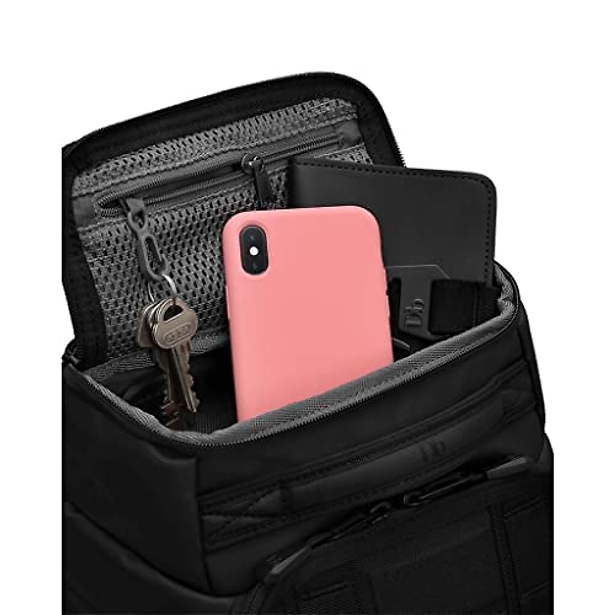 Db Journey The Hugger Backpack | Black Out | 25L | Solid Structure, Fully Opening Main Compartment, Hook-Up System