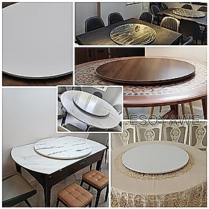 Round Wooden Lazy Susan Turntable For Dining Table, 20 24 28 32 36 39 In Tabletop Rotating Serving Plate, Smooth Rotation Easy To Share Food Rotating Plate