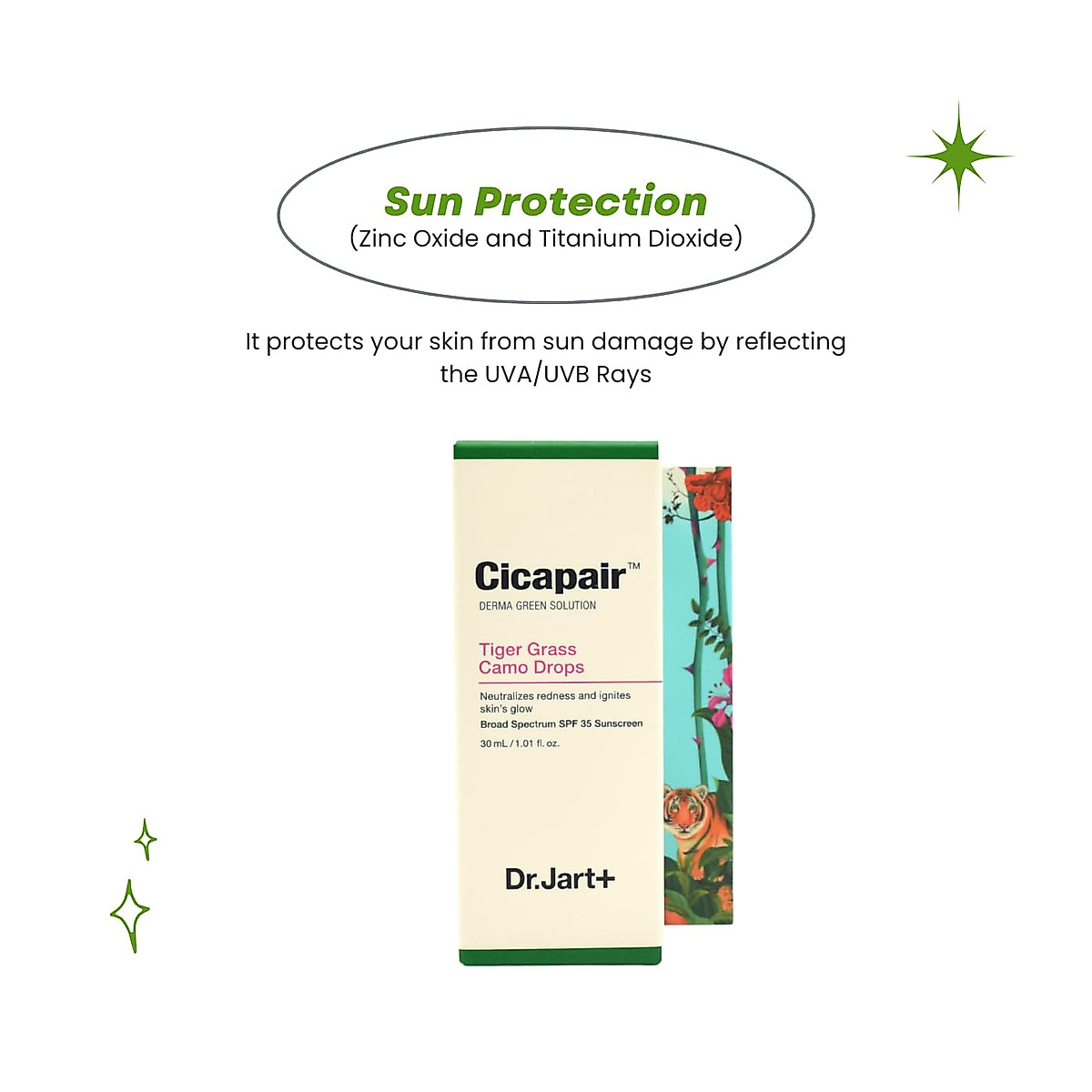 Cicapair™ Tiger Grass Camo Drops Tinted Face Serum SPF 35