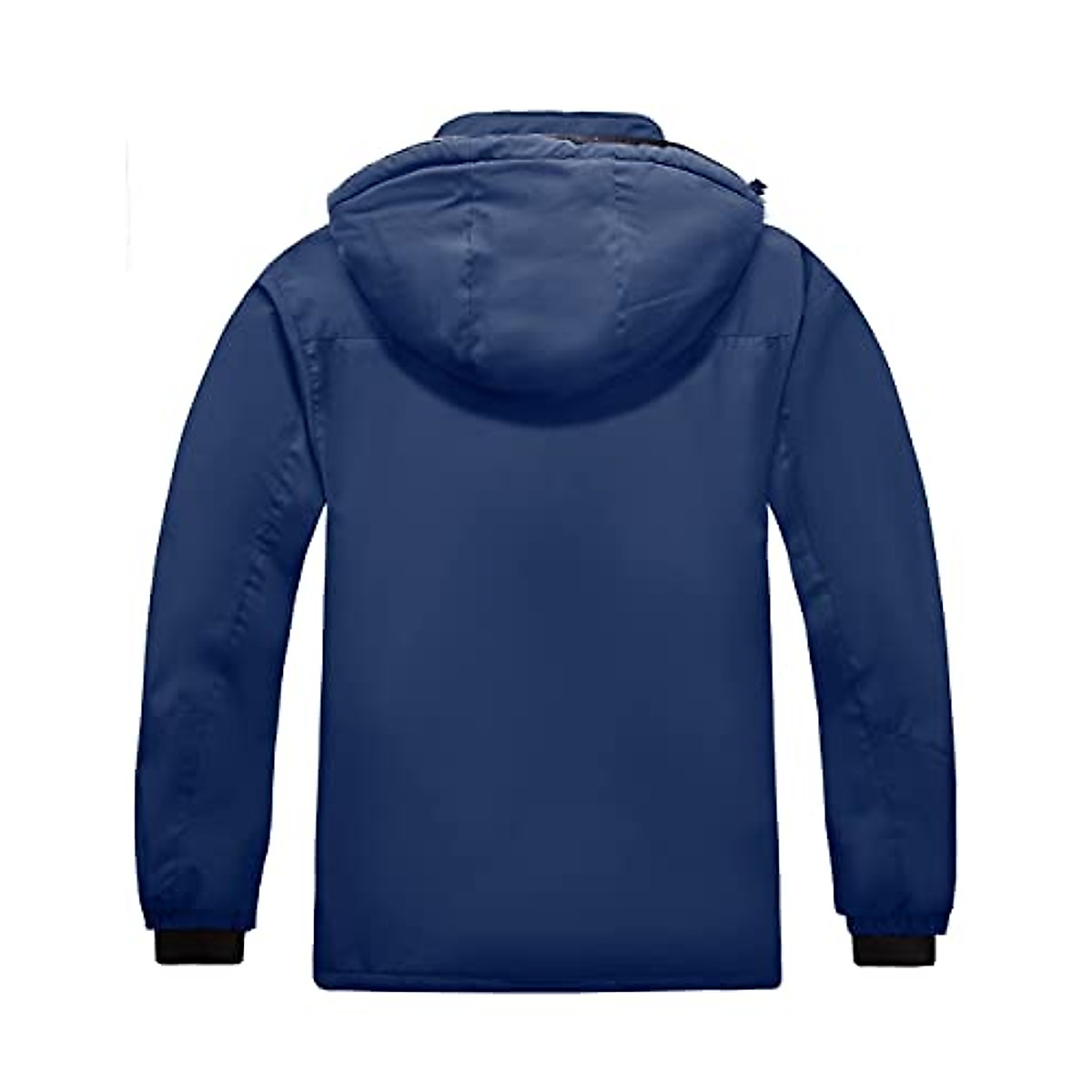 Wantdo Men's Big&Tall Waterproof Ski Jackets Plus Size Winter Coat with Hood Rain Coat Navy 4X-Large Big