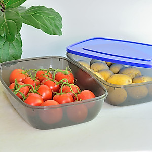 Youngever 2 Pack 1.5 Gallon Large Food Storage Container Boxes, Large Food Storage, Reusable Plastic Large Meal Prep Containers