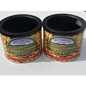 Spicy Sriracha 10oz cans Gillespie's Peanuts grown on our family farm! (3 Cans)