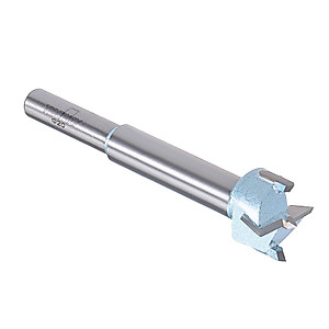 uxcell Forstner Drill Bits 20mm, Tungsten Carbide Wood Hole Saw Auger Opener, Woodworking Hinge Hole Drilling Boring Bit Cutter (Blue, Silver Tone)
