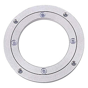 Turntable Round Dining Table Aluminium Alloy Rotating Bearing Swivel Plate for Table Sculpture(14cmH8.5MM)