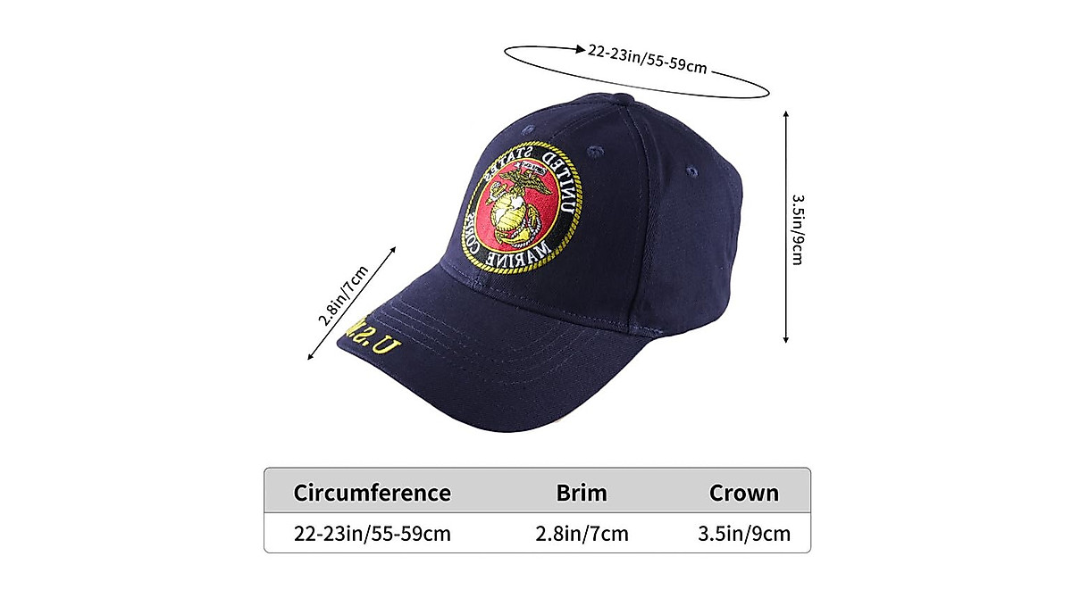 USMC Logo Hat - Adjustable Baseball Cap for All Seasons