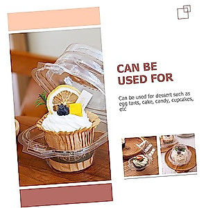 USHOBE 30pcs Cupcake Packing Boxes Cake Blister Box Clear Cake Box Mini Muffins Clear Plastic Containers Cupcake Muffin Holder Cupcake Containers Individual Cupcake Box Food Containers