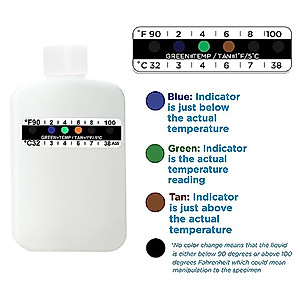 Urine Test Complete Kit Hi-Stretch Hidden Leg Strap and Warm Double Layer Velvet Pouch,11 Adhesive Temperature Test Strips,2 Elastic Rubber Ropes,2 Screw Caps,2 Translucent Empty Bottles at Home