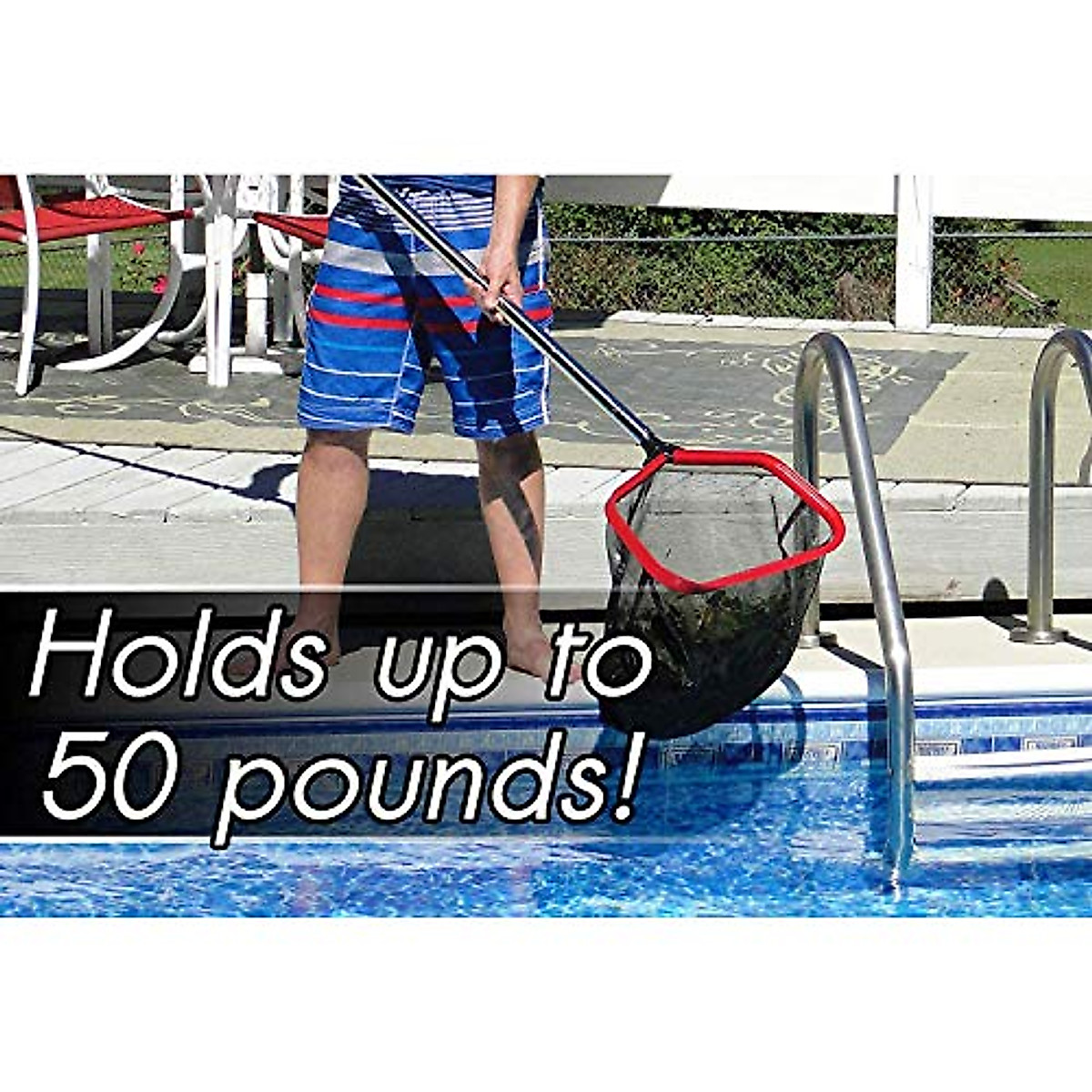 ProTuff Fine Mesh Pool Nets for Cleaning - Heavy Duty, Lifetime Replacement Pool Leaf Skimmer Holds 45 lbs - Pool Net Fits All Standard Poles