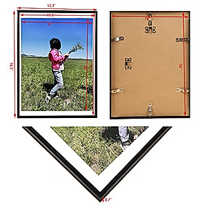12x16 Poster Frame, Metal Aluminium Picture Frame, Display Pictures 12x16 Large Gallery Sign Photo Frame,Black,1Pack