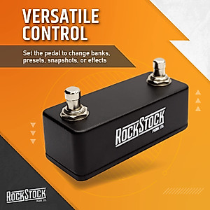 Rock Stock Dual Foot Switch Pedal - Versatile TRS Auxiliary Guitar Pedal - Expand Your Multi Effects Processor - Hand Wired and Built for the Road (Arctic White)