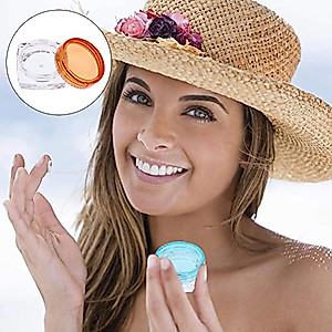 50pcs Square Bottom Cream Box Travel Makeup Containers Cream Containers Jar Travel Cream Containers Cosmetic Cream Containers Travel Cosmetic Containers Cream Lotion Containers