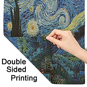 Moslion Van Gogh Garden Flags Double Sided Classic Arts Starry Night Farmhouse Sky Moon Yard Flag 12.5x18 Inch Burlap Banners Home Decorative Outdoor Villa