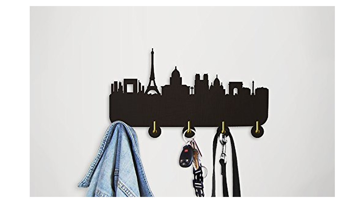 Paris Skyline Wall Hooks - Modern Decor for Home