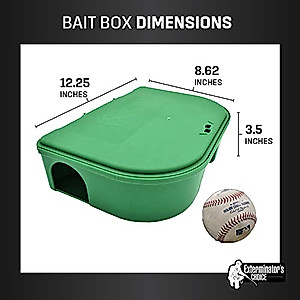 Exterminators Choice - 6 Pack Rat Bait Station Boxes with 1 Key - Heavy Duty Mouse Trap Poison Holder - Great for Catching Rats and Mice - Pest Control - Durable and Discreet