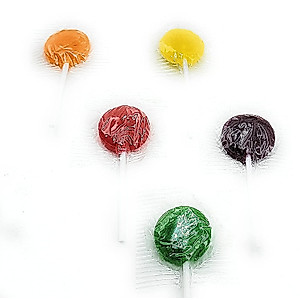 SWEETSOME Lollipops Assorted Fruit Flavor Suckers– 5 Fruity Flavors – Hard Candy – Individually Wrapped - Bulk Candy Pack (2 Pound)