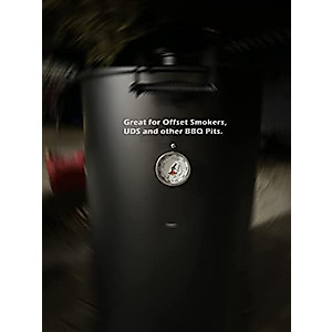 LavaLock® 3" Adjustable Gas Charcoal Smoker Pit Grill BBQ Thermometer Electric Heavy Duty Stainless 2.5" stem