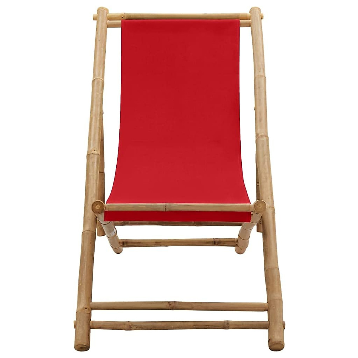 YAFF Deck Chair Bamboo and Canvas Red-3020