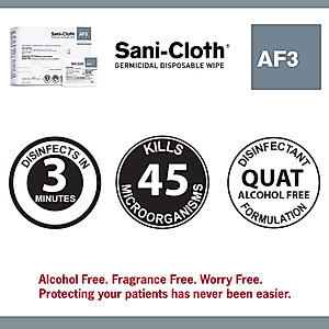 PDI H59200 Sani-Cloth AF3 Wipes, Large Individual Packets, 5" x 8", Fragnance free, White
