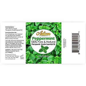 Artizen - Peppermint Essential Oil - Huge Glass Bottle 4 Fl Oz - 100% Pure and Natural - Premium Grade with Dropper - for Aromatherapy and Diffuser