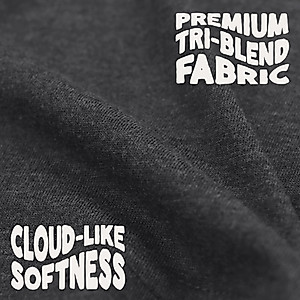 Teenage Mutant Ninja Turtles Casey Jones Mask Slim Fit Unisex Adult Triblend Heather T Shirt (Medium) Charcoal