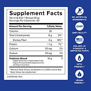 Gundry MD® PrebioThrive™ Prebiotic Supplement for More Comfortable Digestion, Gut Health and a More Balanced MicroBiome, Unflavored Powder - (30 Servings)