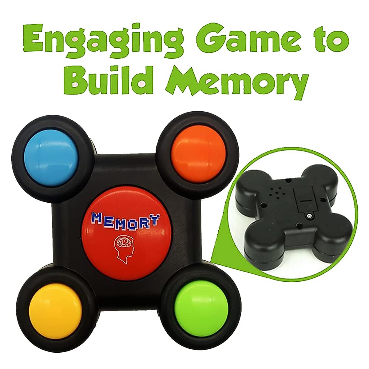 toyofmine Memory Game Brain Teaser Puzzles Handheld Games with Lights - Competitive Maze Challenge Gameplay -Cognitive Developmental Brain Teaser Puzzle Toy for Kids Ages 4-8