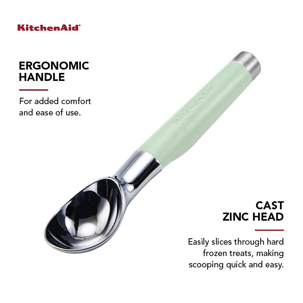 KitchenAid Gourmet Ice Cream Scoop, One Size, Matte Pistachio