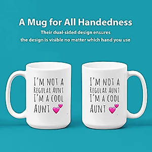 Panvola I'm Not A Regular Aunt I'm A Cool Aunt Mother's Day From Niece Nephew Sister Ceramic Coffee Mug (15 oz)