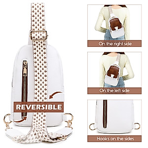 Eslcorri Small Sling Bag for Women Trendy - Crossbody Fanny Packs for Women Leather Multipurpose Cross Body Belt Chest Bag Anti Theft Sling Purse with Adjustable Strap for Casual Travel Shopping