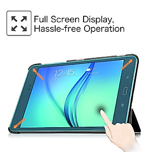 Fintie Slim Shell Case for Samsung Galaxy Tab A 8.0 (Previous Model 2015) - Super Slim Lightweight Standing Cover with Auto Sleep/Wake for Tab A 8.0 SM-T350/T355/P350/P355 2015, Black