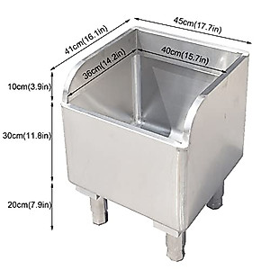 Free Standing Utility Sink Mop Service Basin Wash Station, Heavy Duty Stainless Steel Commercial Floor Mop Sink, Household Balcony Laundry Tub Slop Sink for Kitchen Restaurant Business