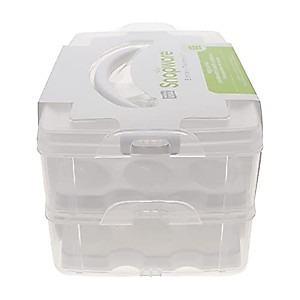 Snapware Snap N Stack 2-Layer Food Storage with Egg Holder Trays - 2 Pack