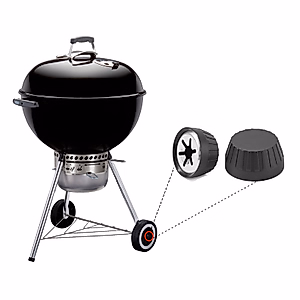 987101 Wheel Hub Caps Replacement Parts for Weber Charcoal Kettle Grill and Old Weber Genesis Grill Wheel Axle Hubcap Push on Axle Cap Retainer BBQ Grill Kenmore Grill Wheels Parts 2pcs