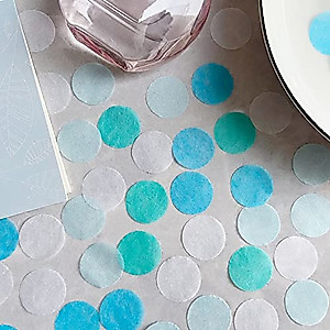 Tissue Paper Confetti 5000 Pieces White Round Confetti 1 inch Paper Circle Confetti Dots for Table Wedding Birthday Party Decoration