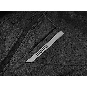 MoFiz Men's Tracksuits Full Zip Track Suits For men Solid Jogger Sets Windbreakers Jacket Track Pants 2 Piece Sets With 5 Pockets Classic Black L