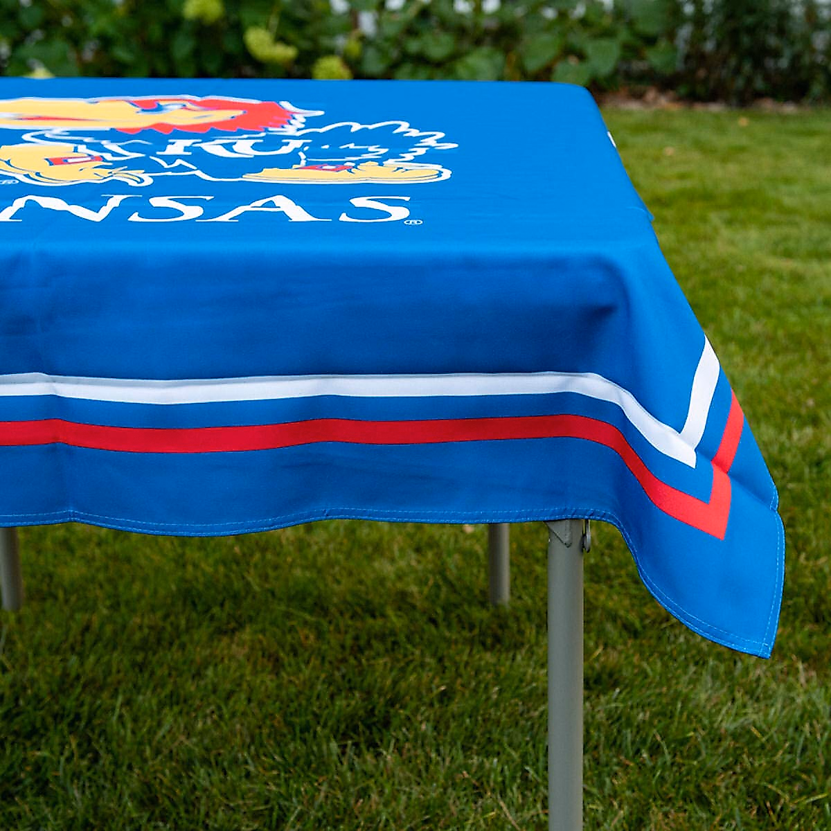 College Flags & Banners Co. Kansas Jayhawks Logo Tablecloth or Table Overlay