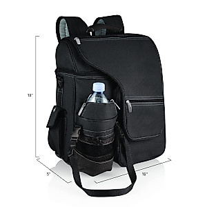 ONIVA - a Picnic Time brand Turismo Backpack Cooler With Water Bottle Carrier, Soft Cooler Backpack, Travel Cooler Bag, (Black)