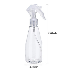 Suwimut 9 Pieces Plastic Spray Bottle, Empty Small 7oz/200ml Clear Spray Bottles, Fine Mist Plastic Refillable Trigger Sprayer for Cleaning Solutions, Hair Care, Essential Oils, Watering Plants