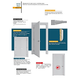 24 in. x 80 in. Right-Handed Solid Core Pre-Hung Interior Door White Primed Smooth Texture Single Panel with Oil Rubbed Bronze Hinges