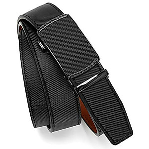 CHAOREN Ratchet Belt for Men - Mens Belt Leather 1 3/8" for Casual Jeans - Micro Adjustable Belt Fit Everywhere