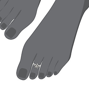 WithLoveSilver 925 Sterling Silver Sea Turtle Toe Ring