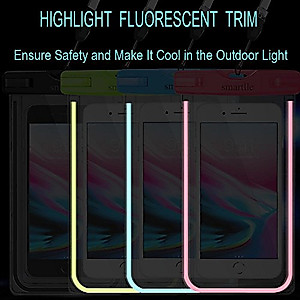 smartlle Waterproof Phone Pouch, Universal Waterproof Phone Case, Dry Bag Outdoor Beach Bag for iPhone 13 12 11 Pro Max XR SE XS 8 7 6S Plus, Samsung Galaxy, Moto, and Other Phones Up to 6.9''-4 Pack